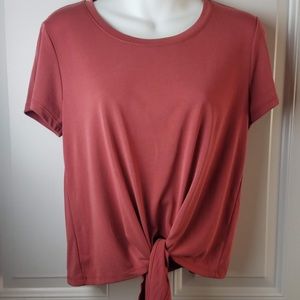 Pink Rose | Tops | Nwt Pink Rose Vintage Short Sleeve Top Tie Front ...